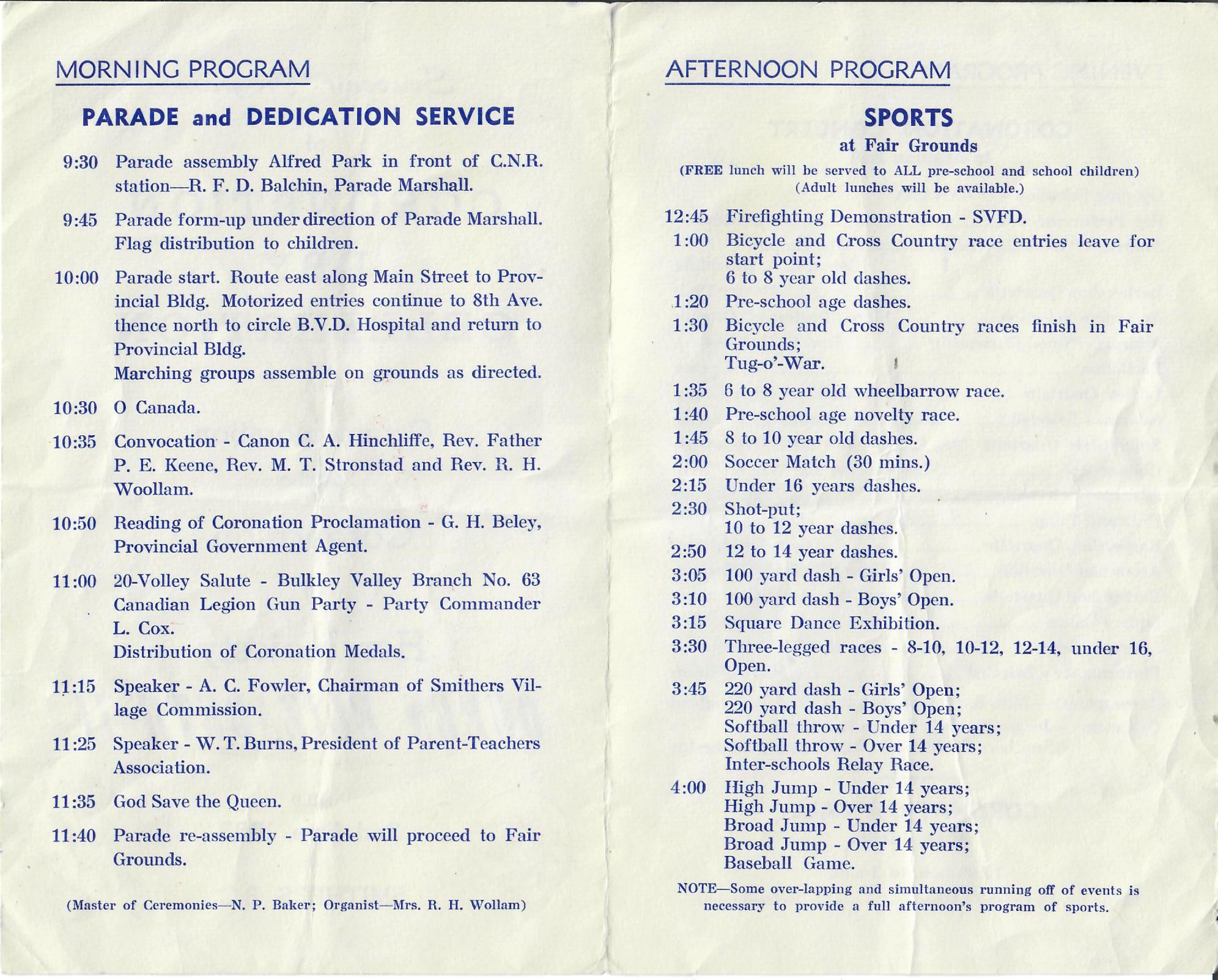 A Royal Affair: Past Coronation Events in Smithers - Bulkley Valley ...